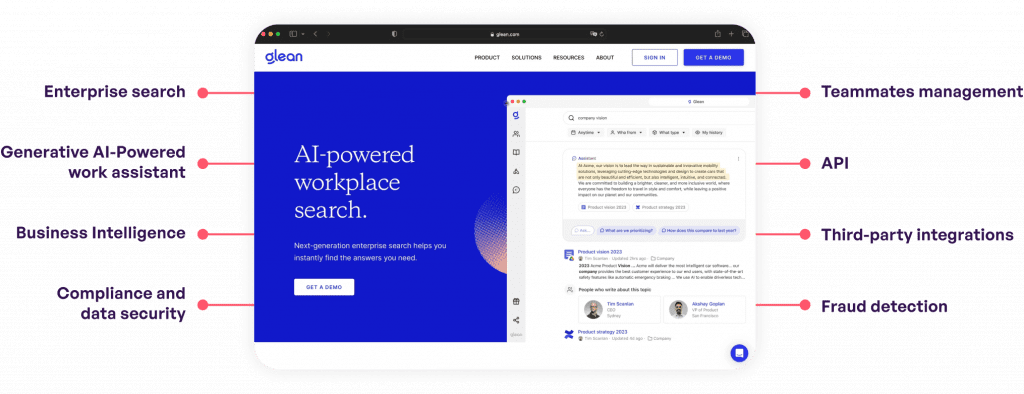 How to develop an enterprise app like Glean AI?