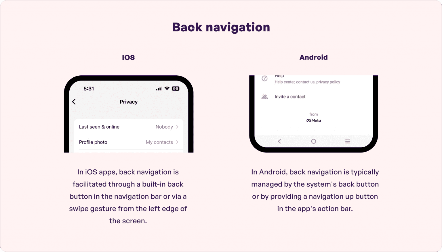 What is the difference between Android and iOS UI design?
